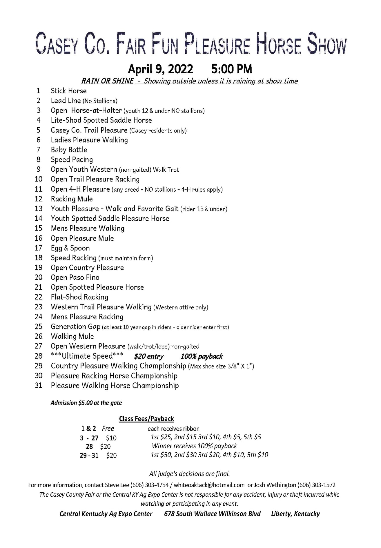 Events for May 2026 – Liberty, Kentucky
